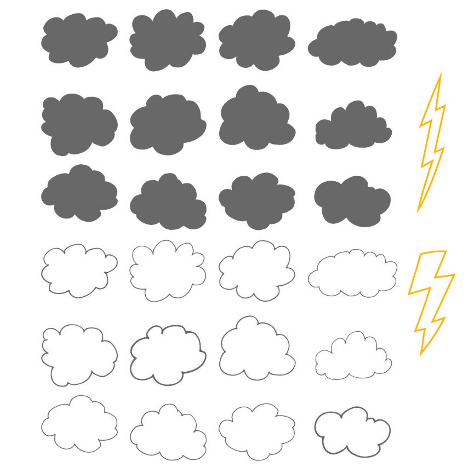 Premium Storm Clouds Clipart for Digital Scrapbooks, Crafting ...