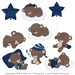 Professional Navy Sleepy Bears Clipart - Navy Bedtime Bears Clipart ...