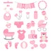 Premium Baby Clipart & Vectors in Pink - Pink Baby Clip Art, Baby Girl ...