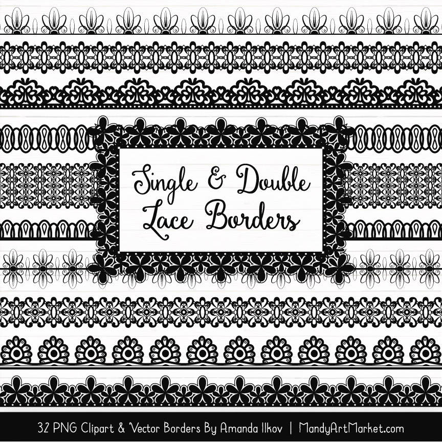 Scrapbooking Paper Paper, Party & Kids Lace border clipart black lace ...