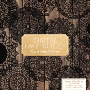 Premium Large Black Lace Doily Vectors - Black Doily Clipart Images ...