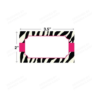 Premium Zebra Print Cards, Printable Business Cards, Printable Lables ...