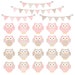 Premium Owl Clipart, Vectors & Digital Papers in Soft Pink With Tan ...