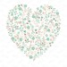 Professional Mint Green Floral Heart Clipart & Vectors - Floral Heart ...