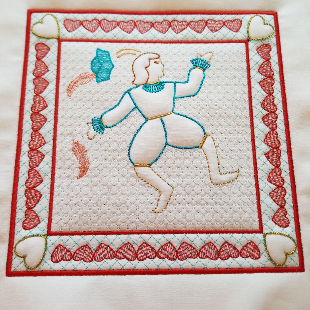 Lords a Leaping 6-8" Trapunto Quilt Block Embroidery Designs. 8 Files ...