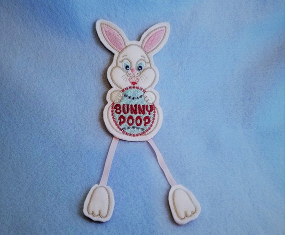 Bunny Poop Bag Tag Embroidery Design in 4x4 and 5x7 Sizes. | Etsy