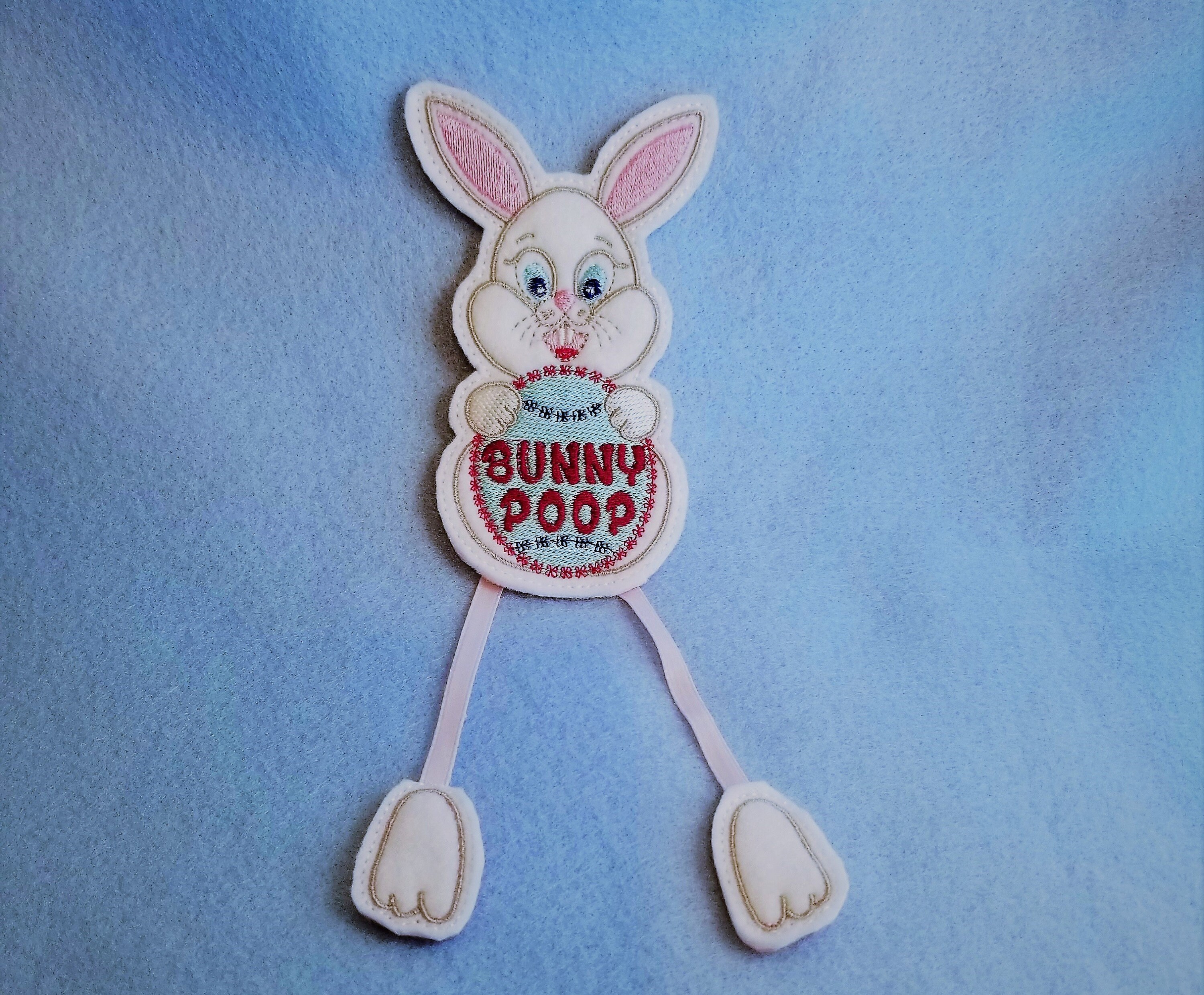 Bunny Poop Bag Tag Embroidery Design in 4x4 and 5x7 Sizes. | Etsy
