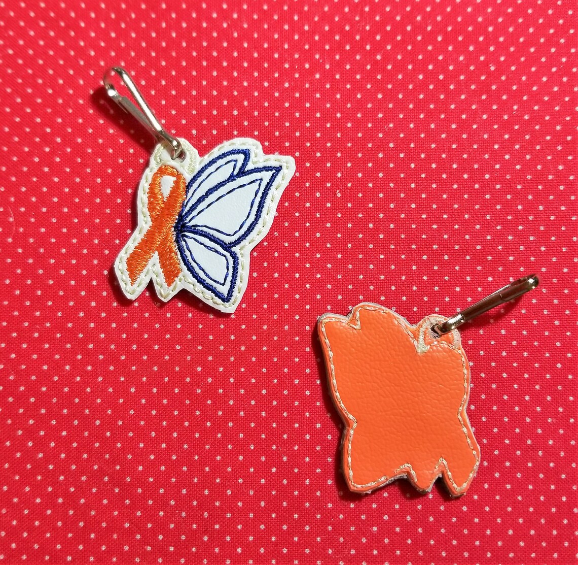 Leukemia Awareness Butterfly Charm Embroidery Design Zipper | Etsy