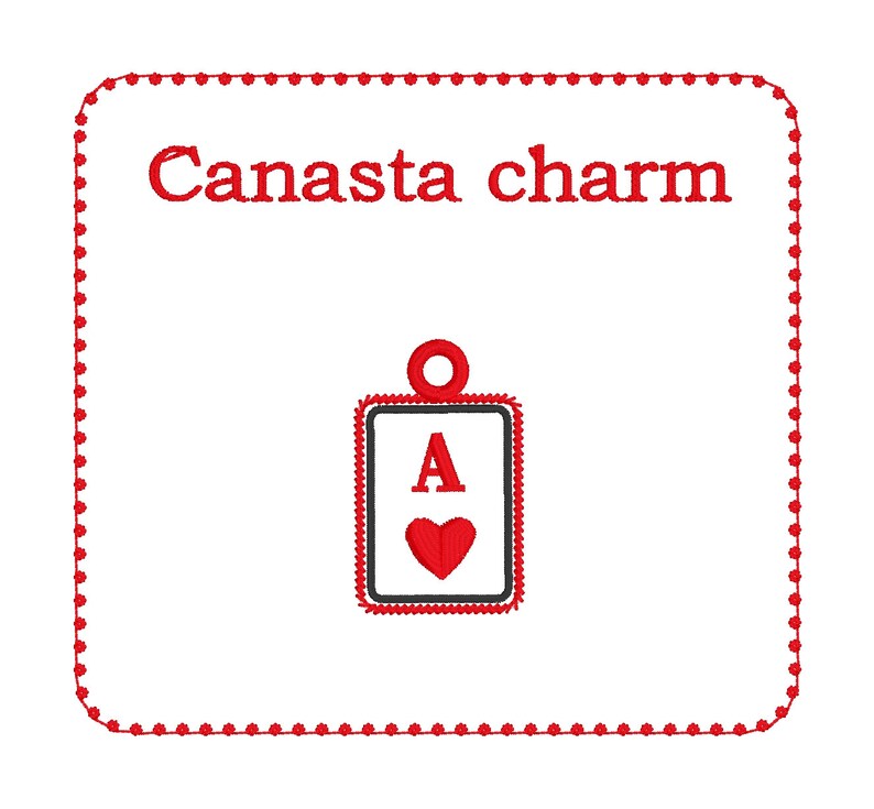 Canasta Zip Bag With Charm Embroidery Designs. 6x6-1/2" Sizes - Etsy