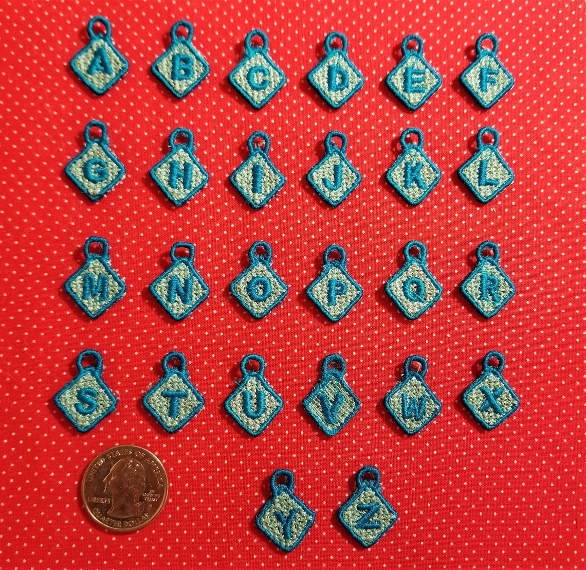 FSL Letter Charms and Bracelet Embroidery Designs. BX Files - Etsy
