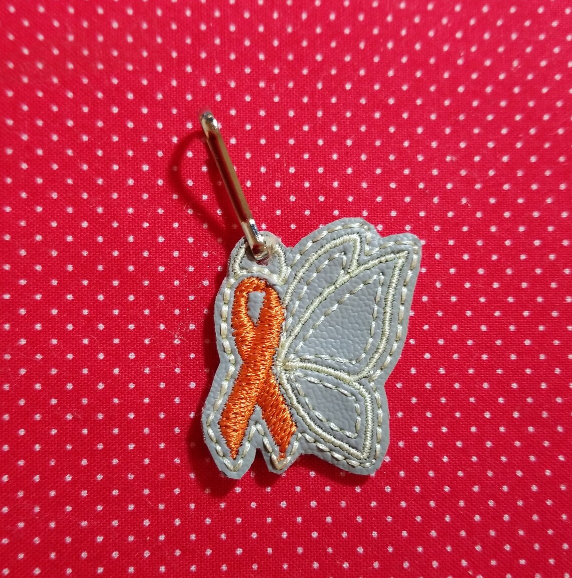 Leukemia Awareness Butterfly Charm Embroidery Design Zipper | Etsy