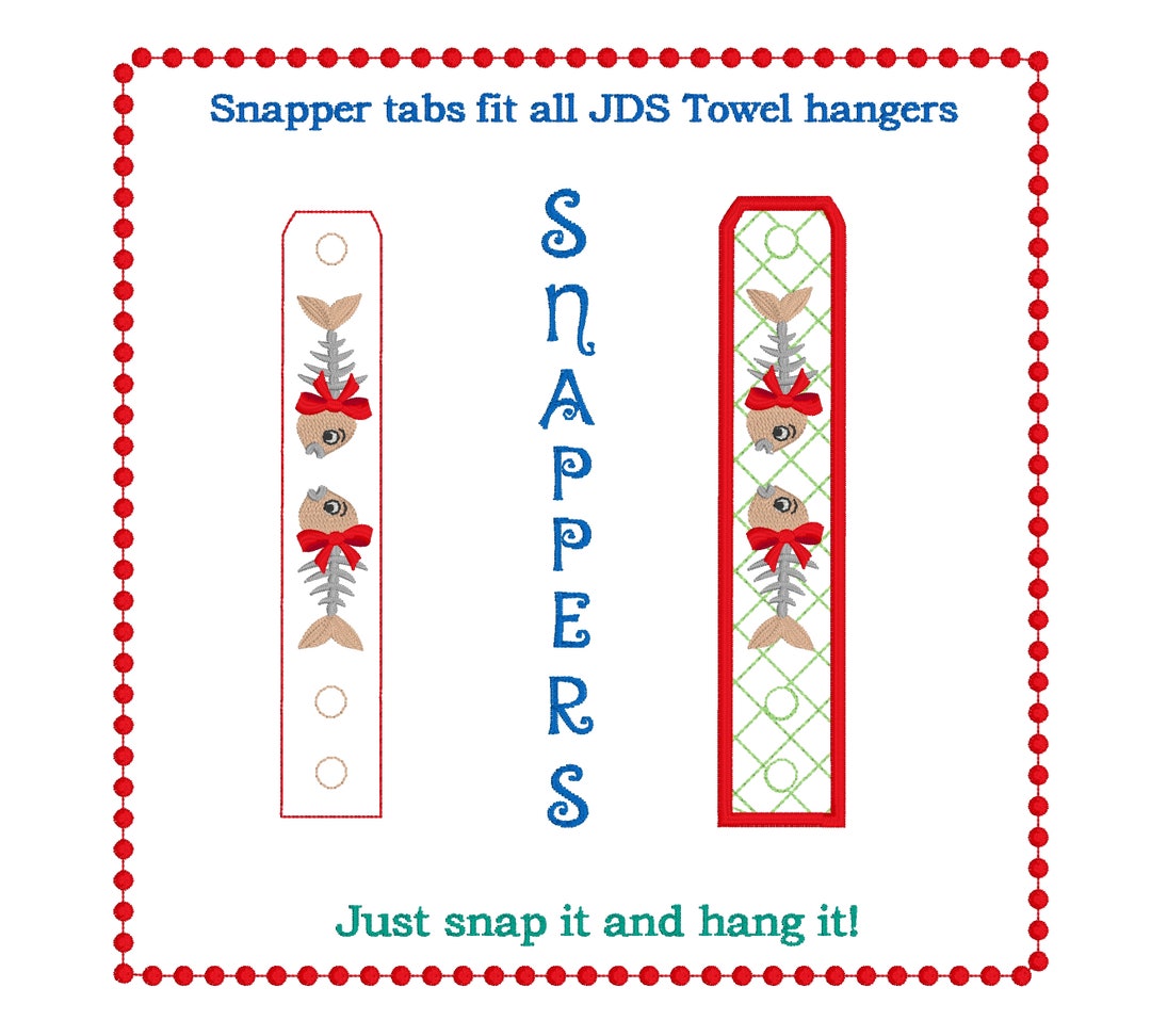 Fish Skeleton Snapper Tabs Embroidery Design. Perfect for the Grumpy ...