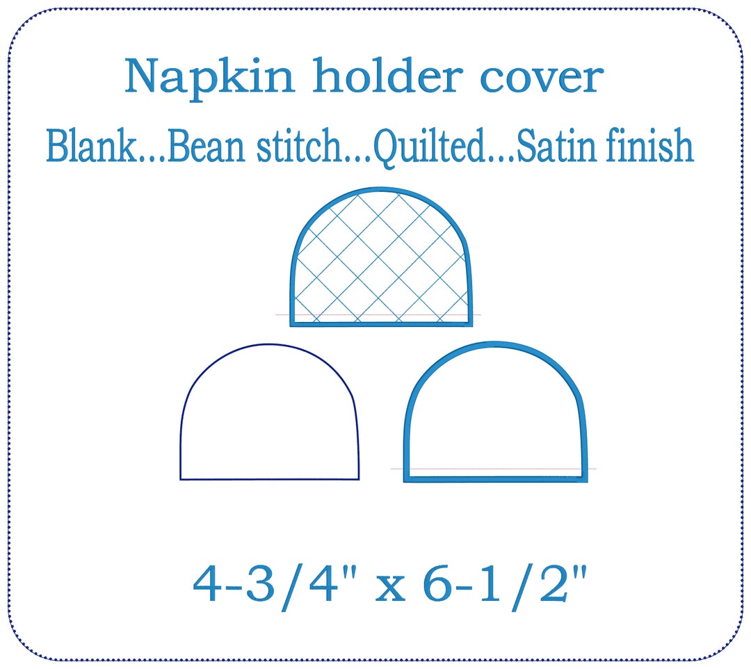 Blank Napkin Holder Cover Embroidery Design. 5x7 in the Hoop Design - Etsy