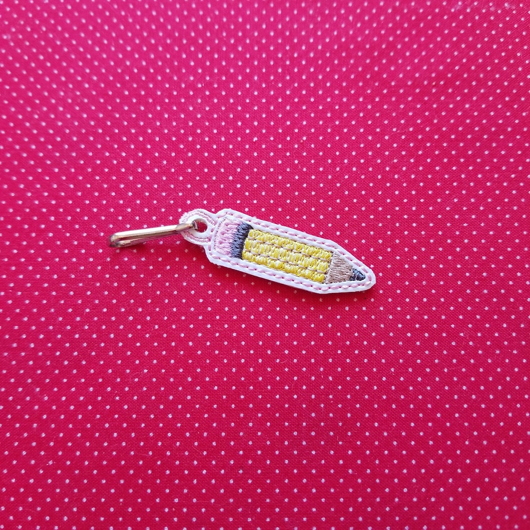 Pencil Charm Embroidery Design. Multiple-7 Color Sorted, Fob Add-on ...