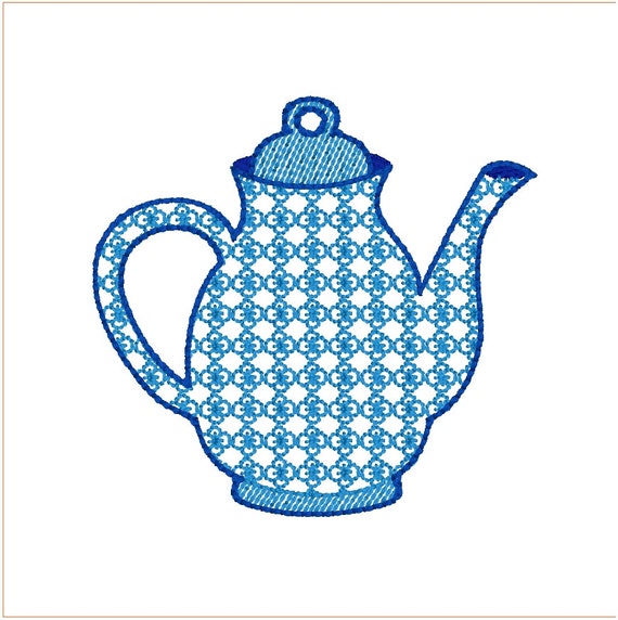 Coffee Pot-tea Pot Embroidery Design Tiny Treasures Collection | Etsy