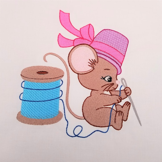 Baby Mouse Sewing Embroidery Design. 6 Designs 3 Sizes - Etsy