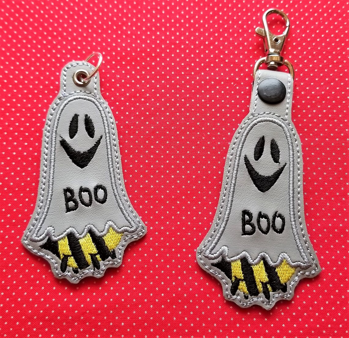 Boobee and Ghost and Boo Charm Embroidery Design Snaptab, Fob, Charm 3 ...