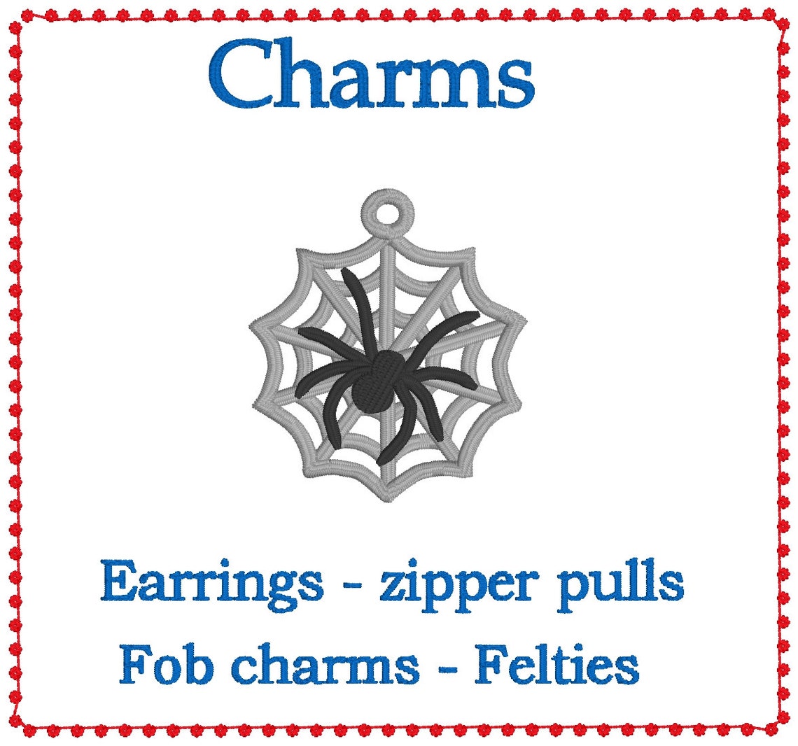 FSL Spider Web Charms Embroidery Designs. Free Standing Lace - Etsy
