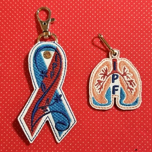 IPF Keyfob Embroidery Design. Idiopathic Pulmonary Fibrosis Awareness ...