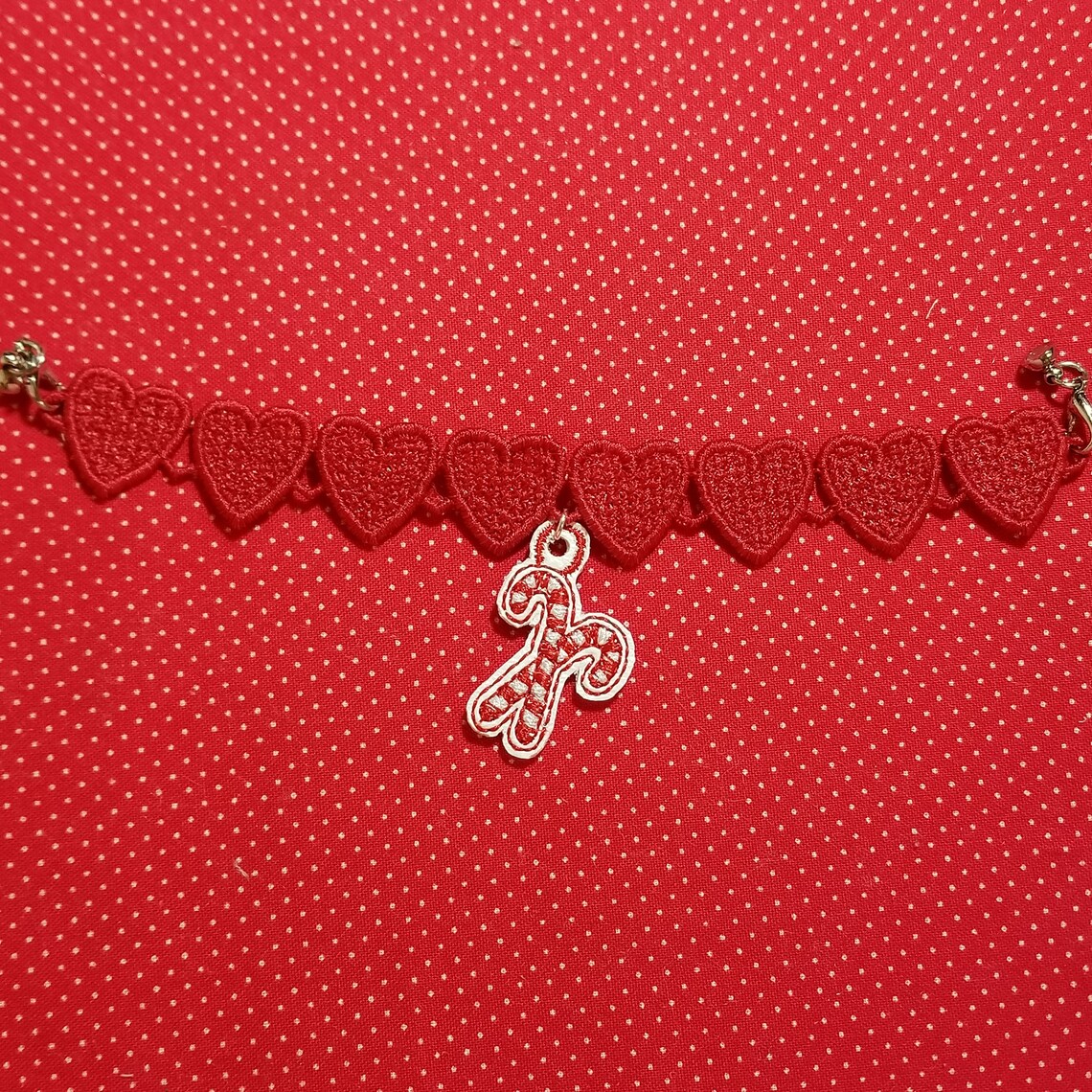 FSL Heart Bracelet embroidery design for charms and letters. | Etsy