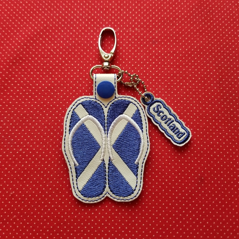 Scotland Flip Flops ITH Embroidery Design. Patriotic Scottish | Etsy
