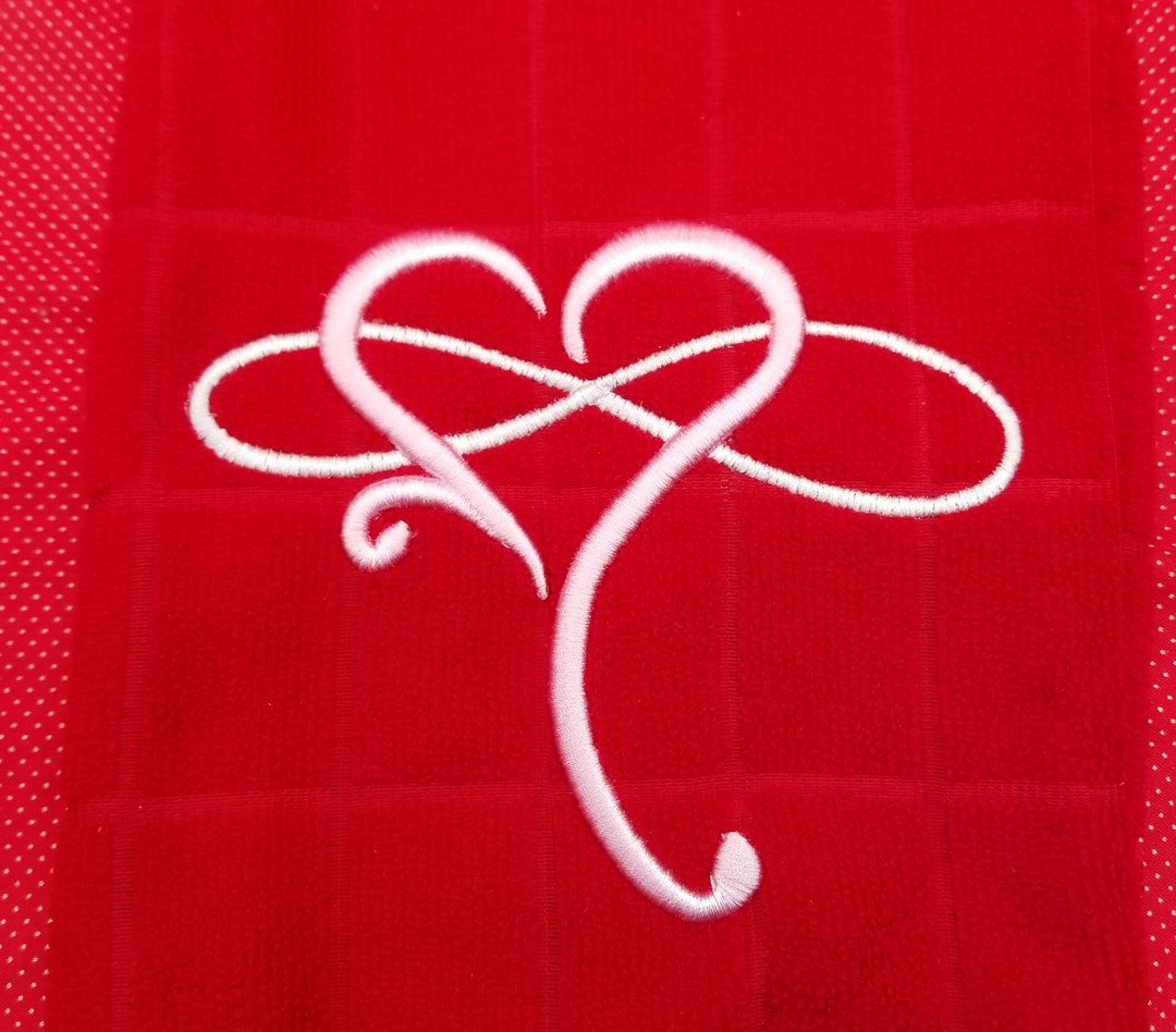 Infinity Heart Embroidery Design, 3 Sizes 4-5-6 Inch. Puffy Foam and ...