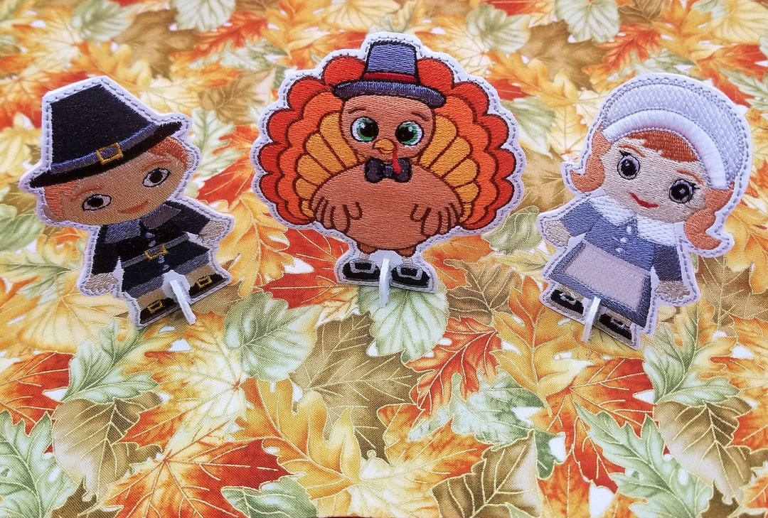 Pilgrim Boy Patchie Little People Embroidery Design ITH - 2 Sizes - 4x4 ...