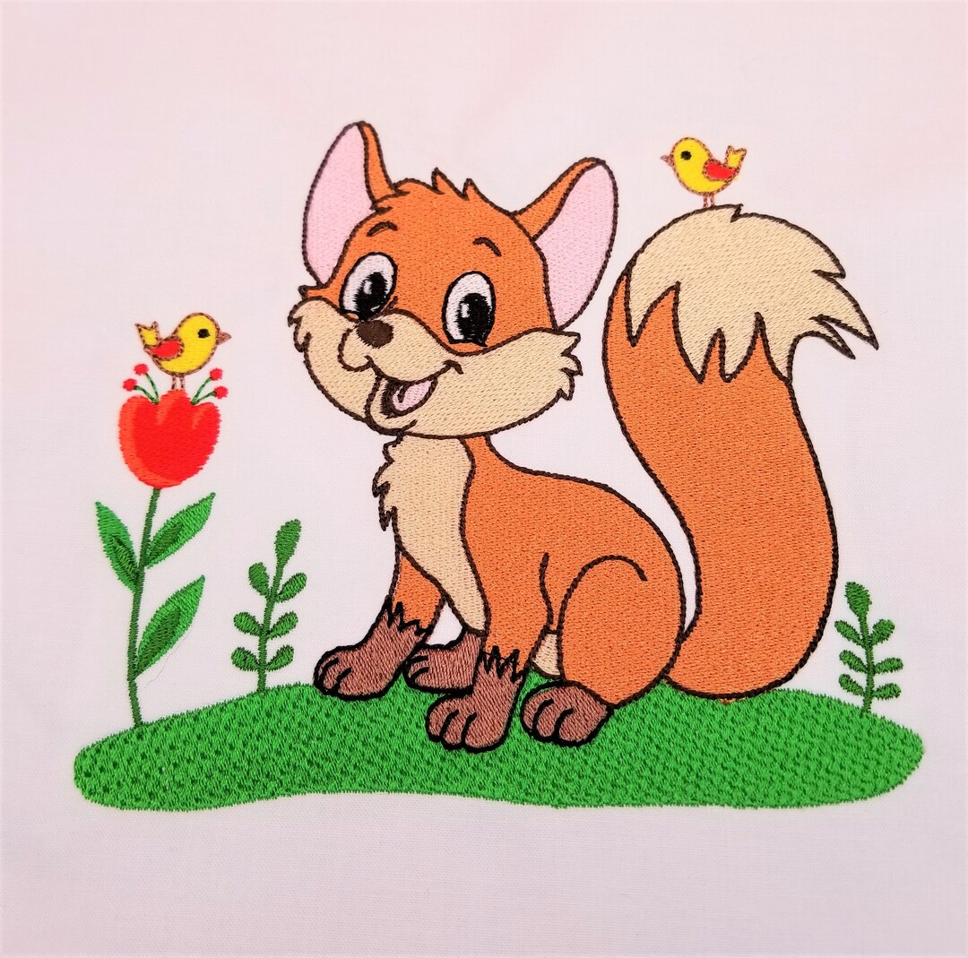Baby Fox Embroidery Design. 3 Sizes - 4" - 5" - 6". - Etsy