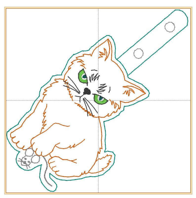 Grumpy Cat ITH Embroidery Design Snaptab No Messy Ties on - Etsy