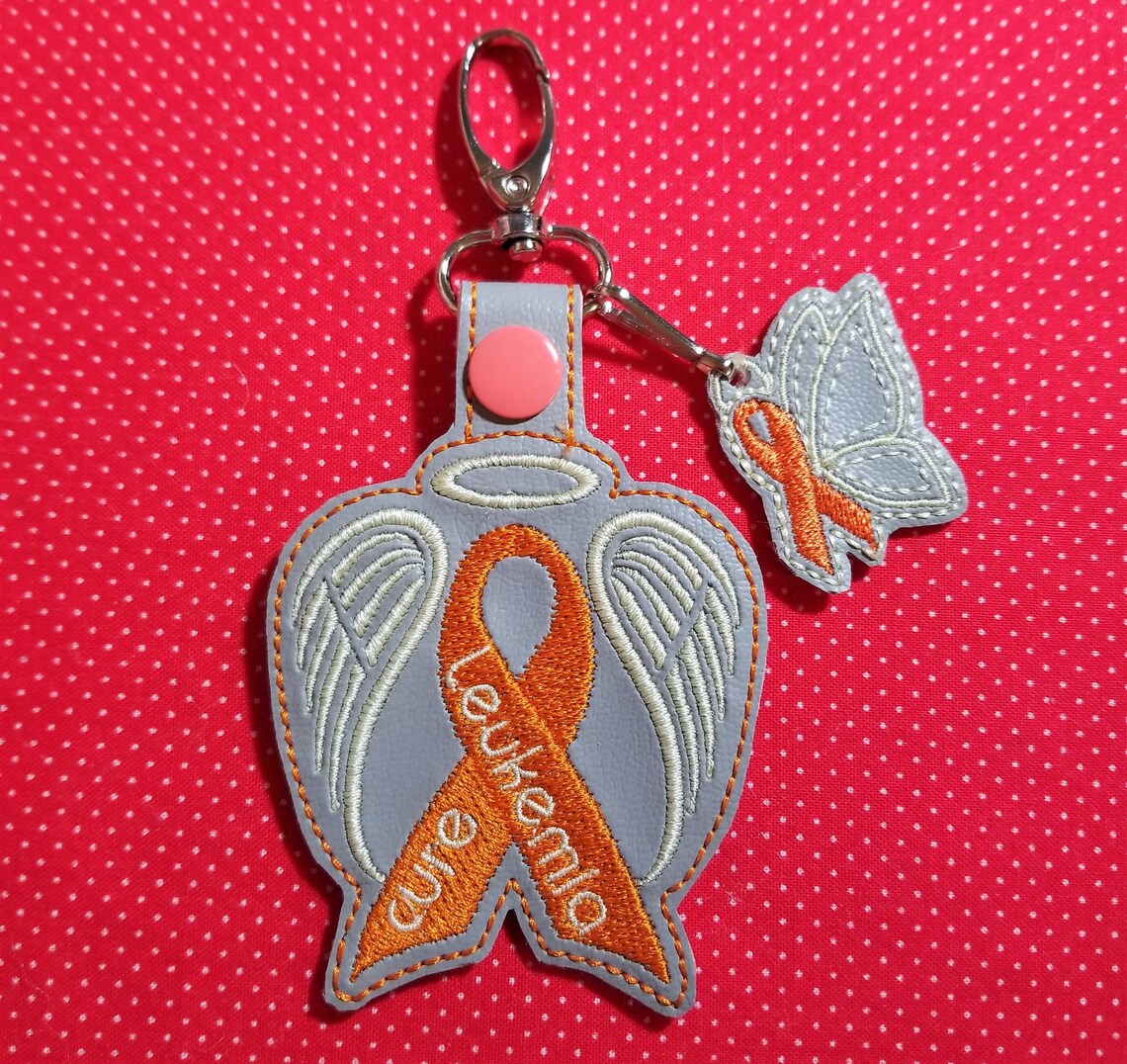 Leukemia Awareness Butterfly Charm Embroidery Design Zipper | Etsy