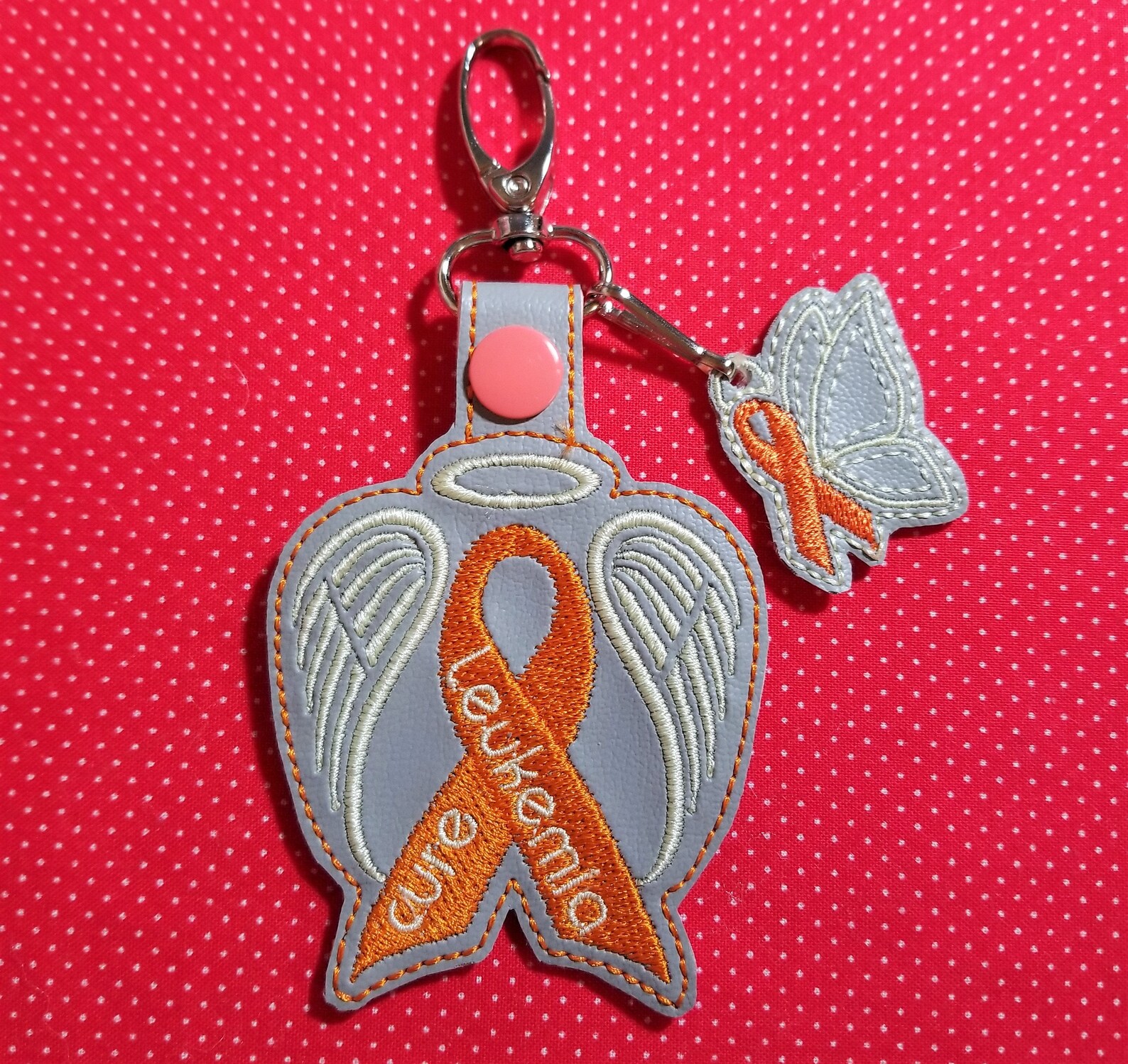 Leukemia Awareness Butterfly Charm Embroidery Design Zipper - Etsy