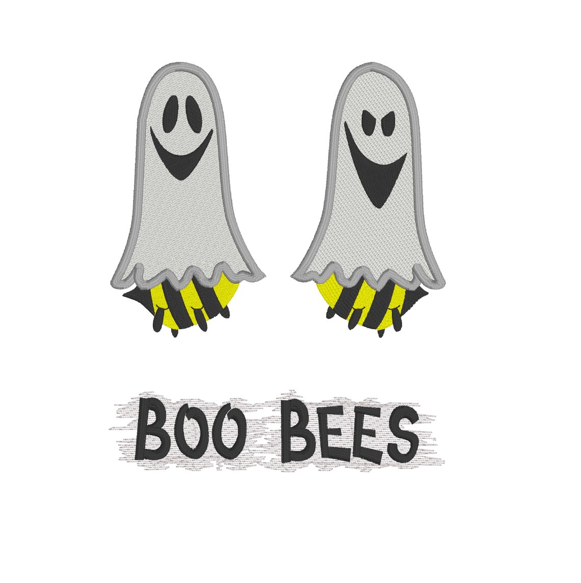 Boo Bees Embroidery Design Pattern for Tshirt Towels Applique - Etsy
