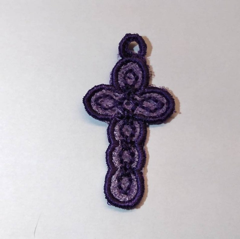 Cross FSL Charm Embroidery Design for Zipper Pulls Tags - Etsy