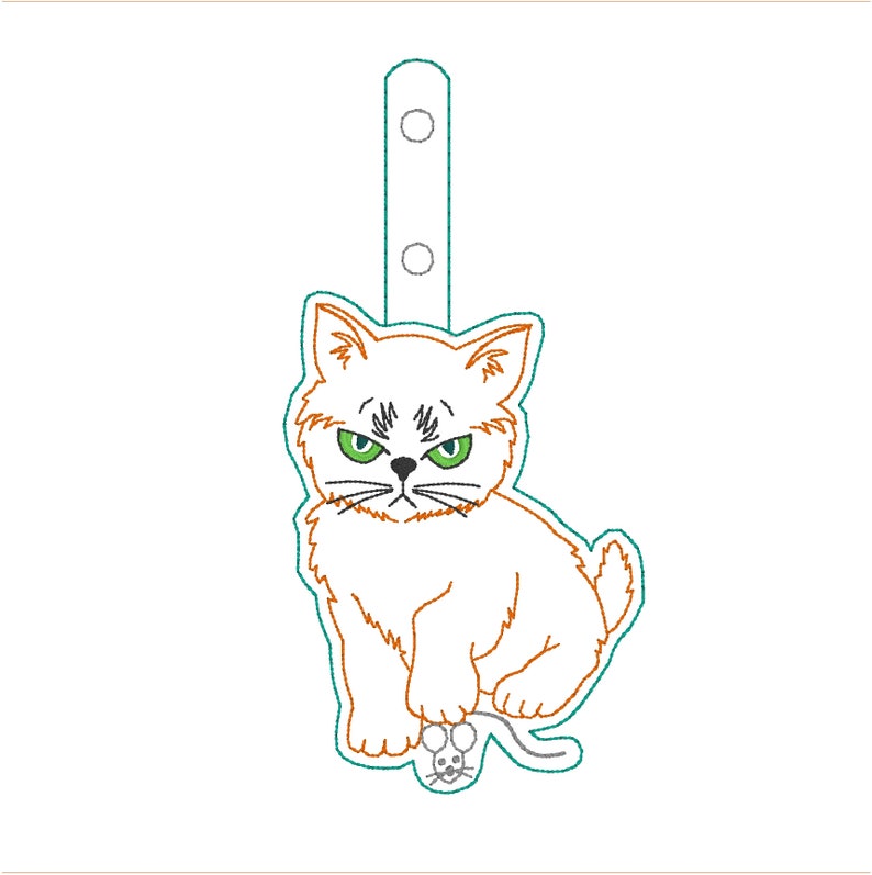Grumpy Cat ITH Embroidery Design Snaptab No Messy Ties on - Etsy