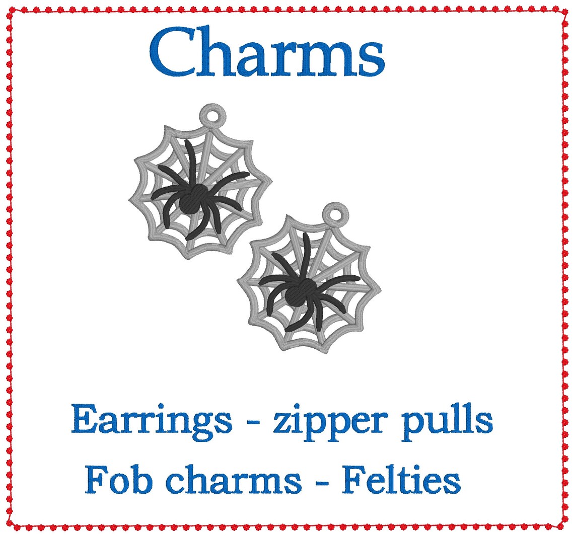 FSL Spider Web Charms Embroidery Designs. Free Standing Lace - Etsy