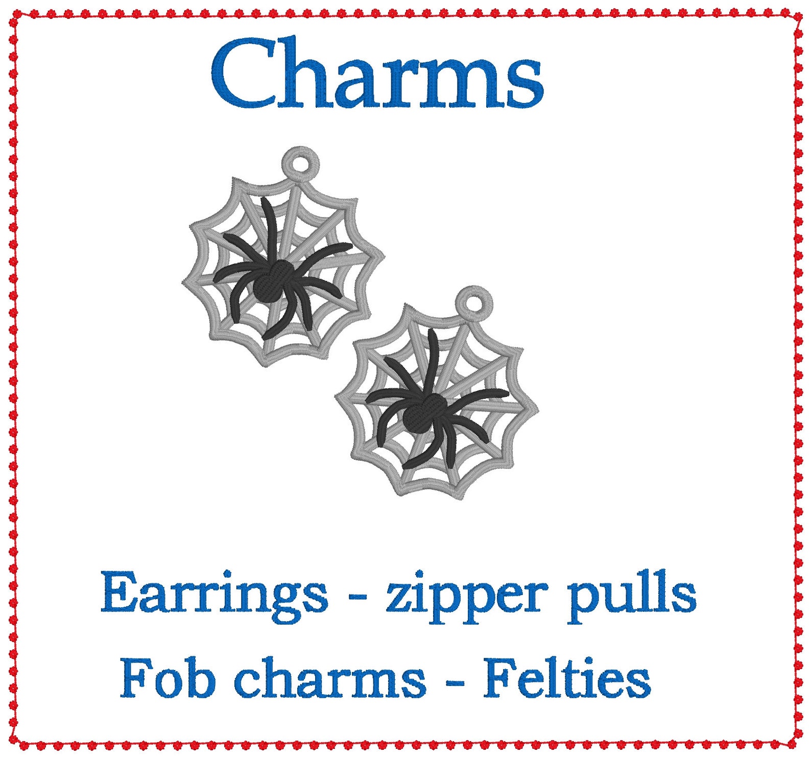 FSL Spider Web Charms Embroidery Designs. Free Standing Lace - Etsy