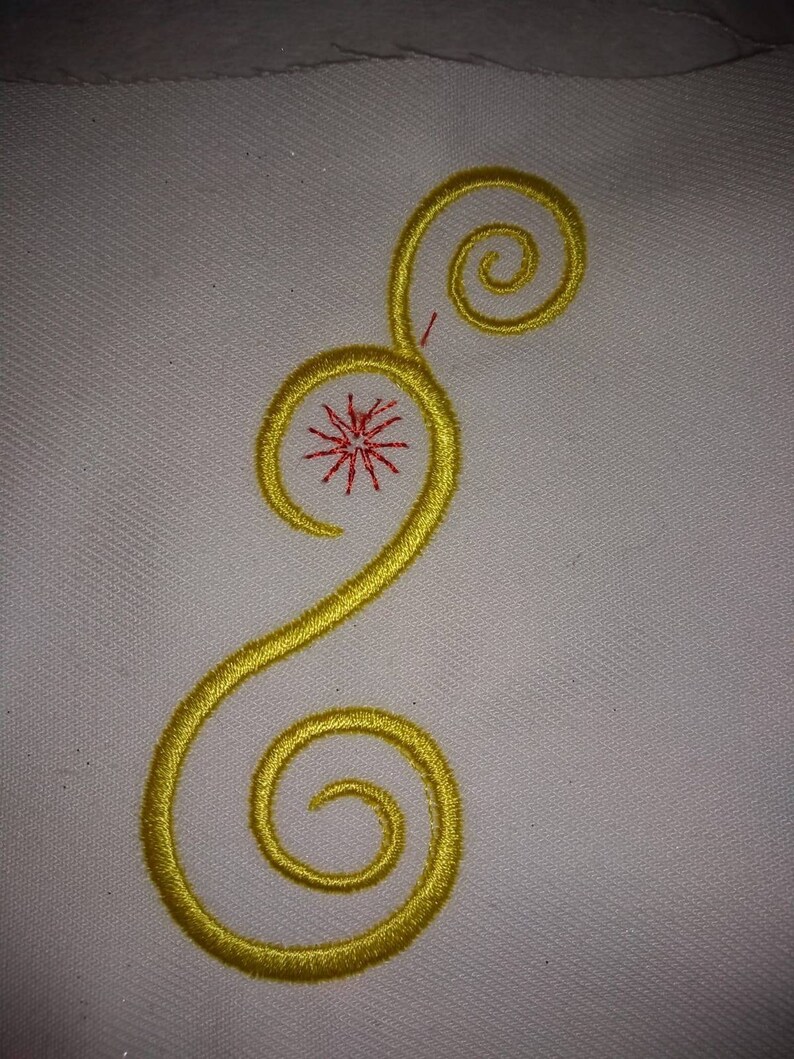 Flourishes Swirls Embroidery Design. 2 Swirly Designs to Add - Etsy