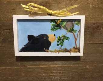 Black Bear Shadow Box - Etsy