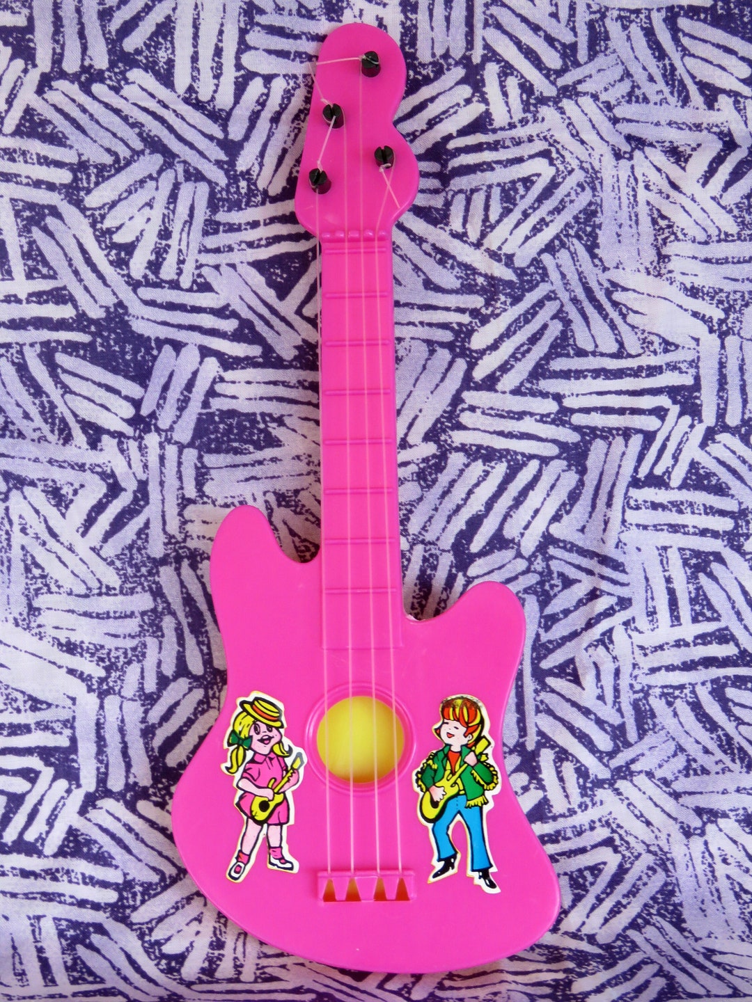 Adorable Vintage Made in Hong Kong Pink Toy Guitar - Etsy
