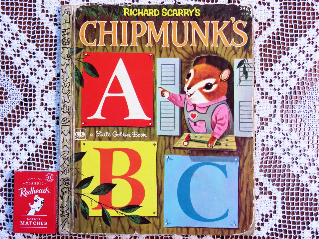 Vintage Richard Scarry's Chipmunks Little Golden Book Cute ...