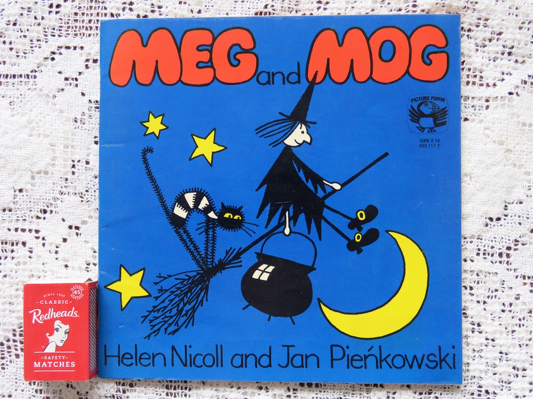 Vintage 1972 Meg and Mog Book Illustrations by Jan Pienkowski 1982 ...