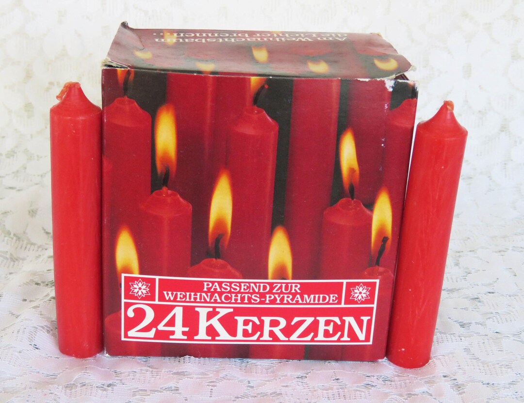 Retro 1970's 1980's German Candles Retro Red Beauties - Kerzen - Etsy