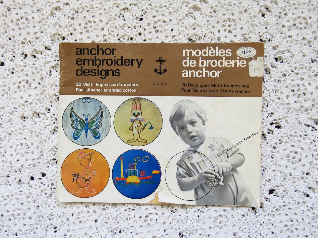 Vintage 1960's Anchor Embroidery Designs Transfers Booklet - Etsy