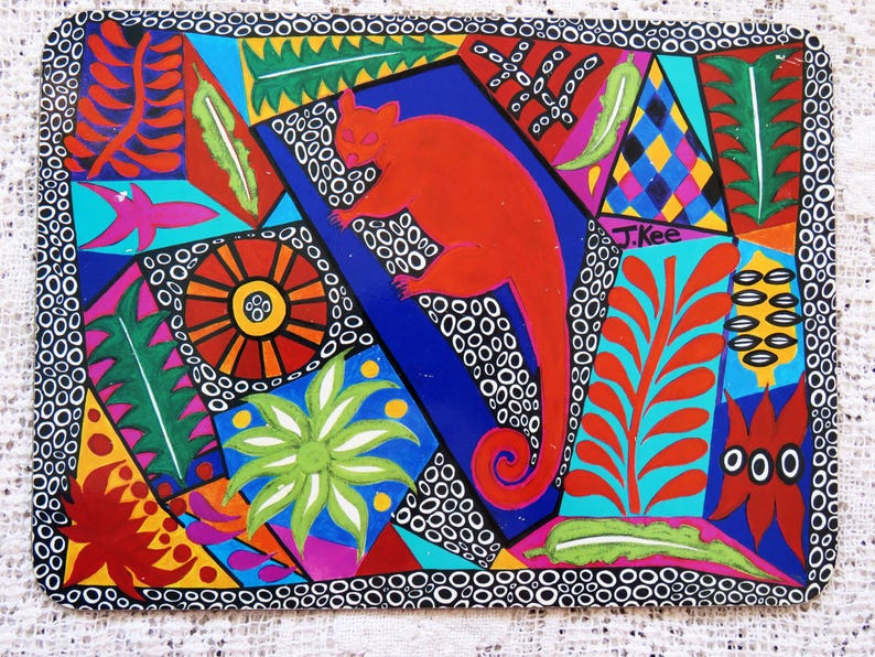 Rare Find! Vintage Jenny Kee Prestige Placemats Cork Backing Australian ...