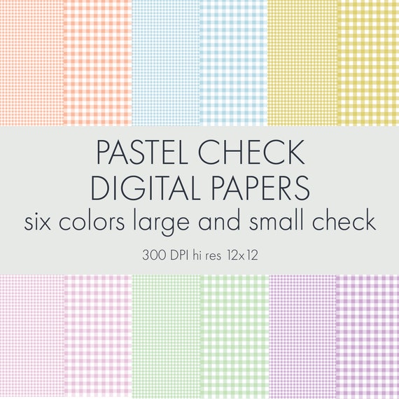 Visual Arts Collage Digital Scrapbook Papers Check Pattern Digital ...