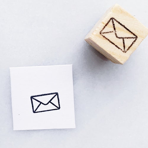Heart Envelope Rubber Stamp - Etsy