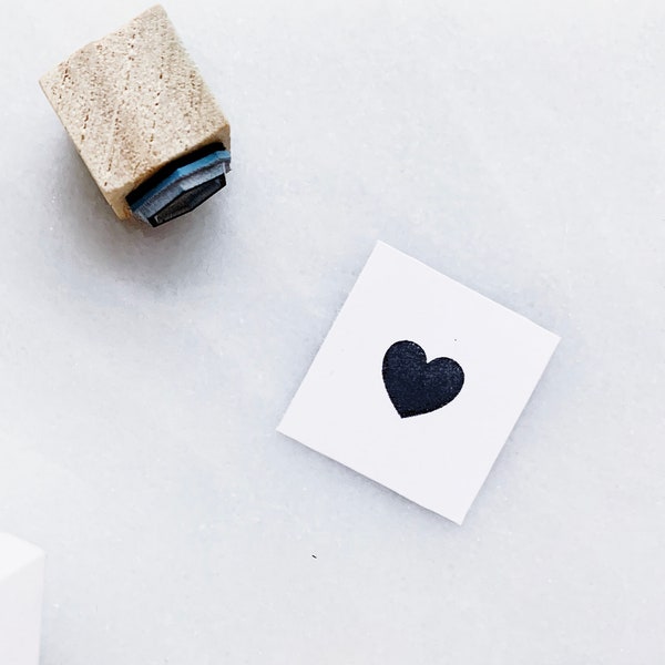 Heart Rubber Stamp - Etsy