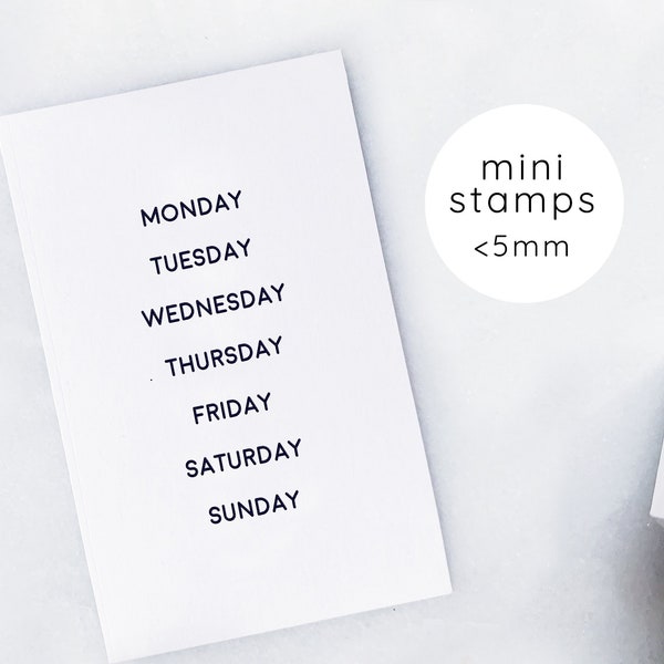 Days of the Week Stamps - Etsy