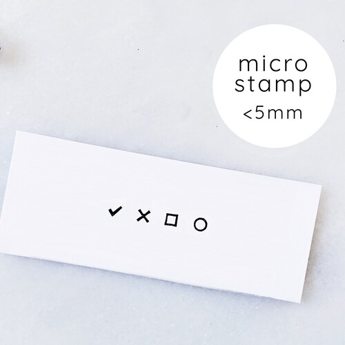 Micro Tiny Shape Rubber Stamp Set Small Geometric Shape - Etsy