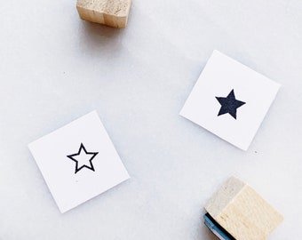 Star Rubber Stamp - Etsy
